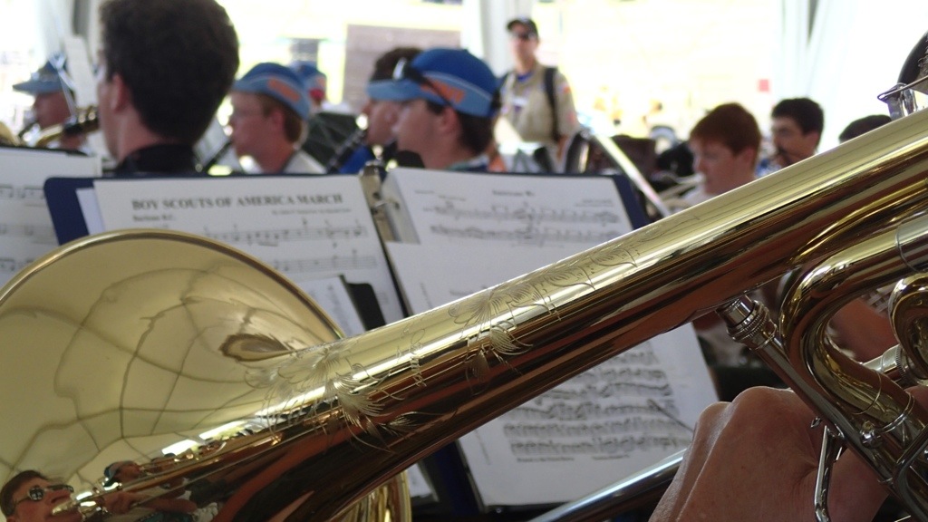 BSA Chief conducts the Jamboree Band - Aaron On Scouting