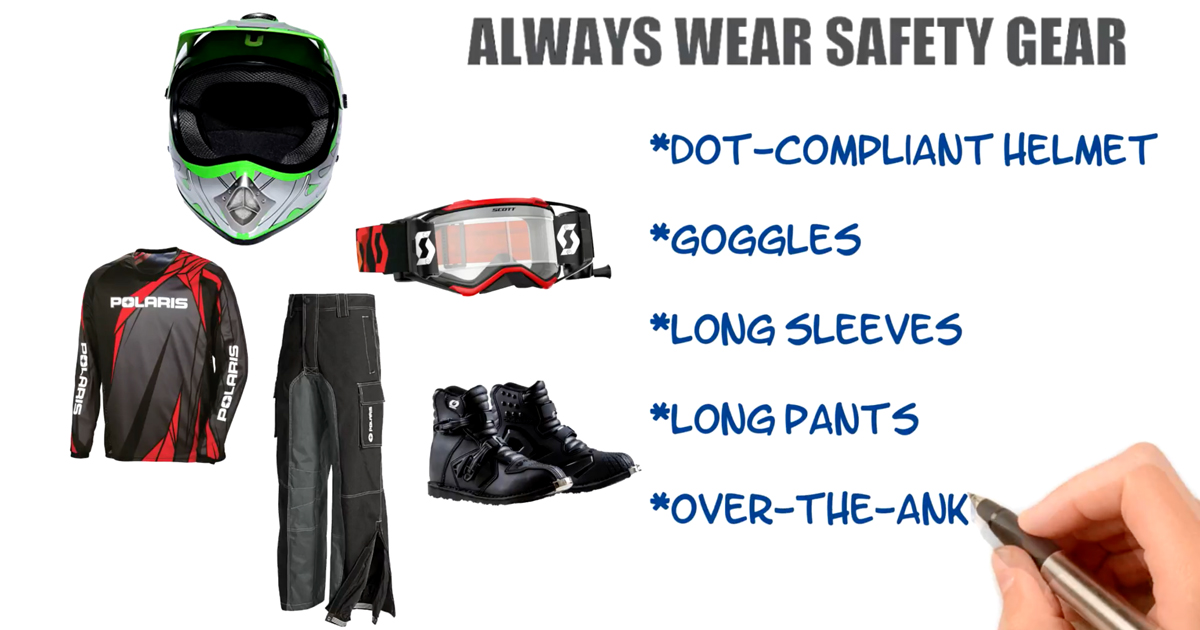 Watch this quick refresher about ATV safety, from our friends at Polaris