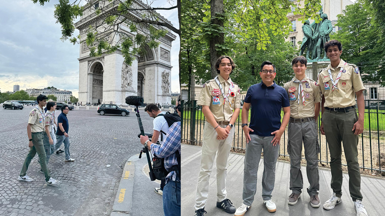 This Paris troop guided a CBS News crew on a tour around the city ...